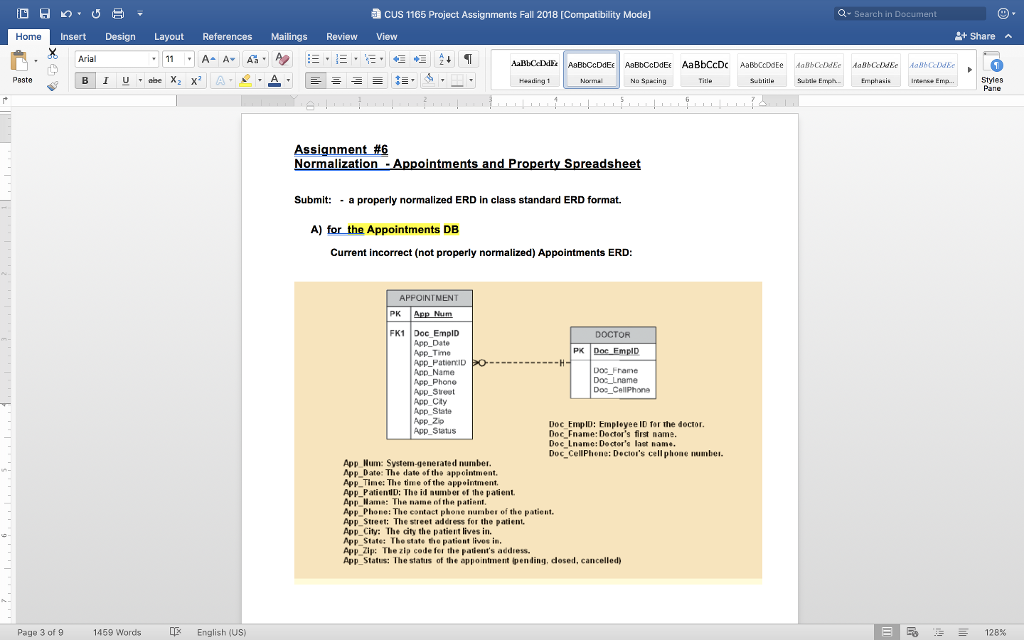 Solved cus 1165 Project Assignments Fall 2018 [Compatibility | Chegg.com