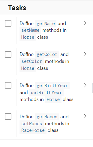 Solved Create a class named Horse that contains the | Chegg.com