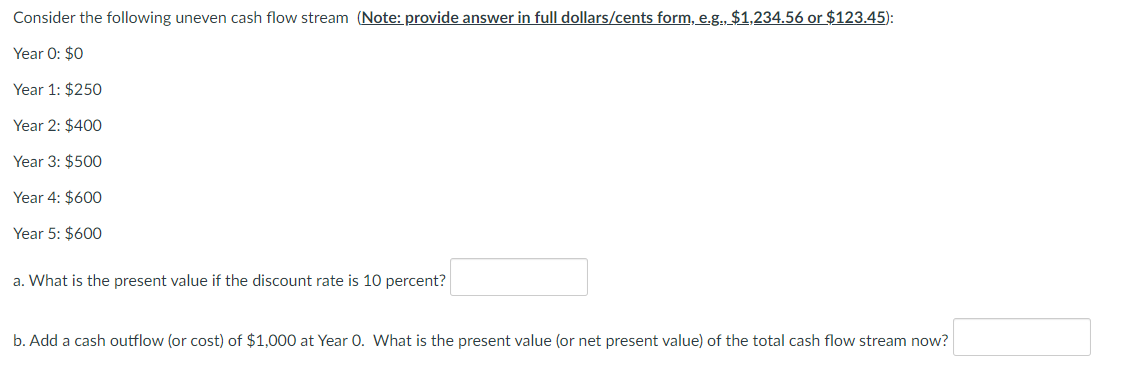 Solved Problem 1: Find the following values for a lump sum | Chegg.com