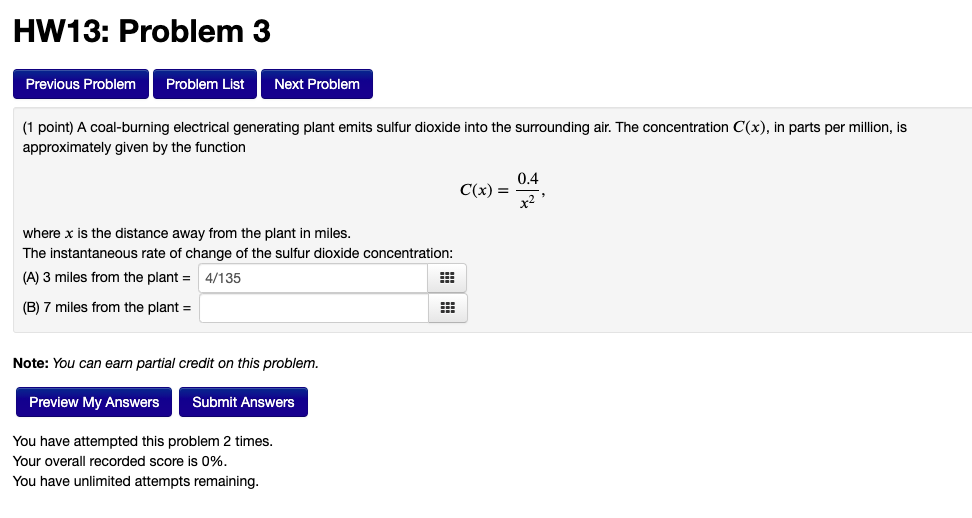 Solved HW13: Problem 3 Previous Problem Problem List Next | Chegg.com Solved HW13: Problem 3 Previous Problem Problem List Next | Chegg.com