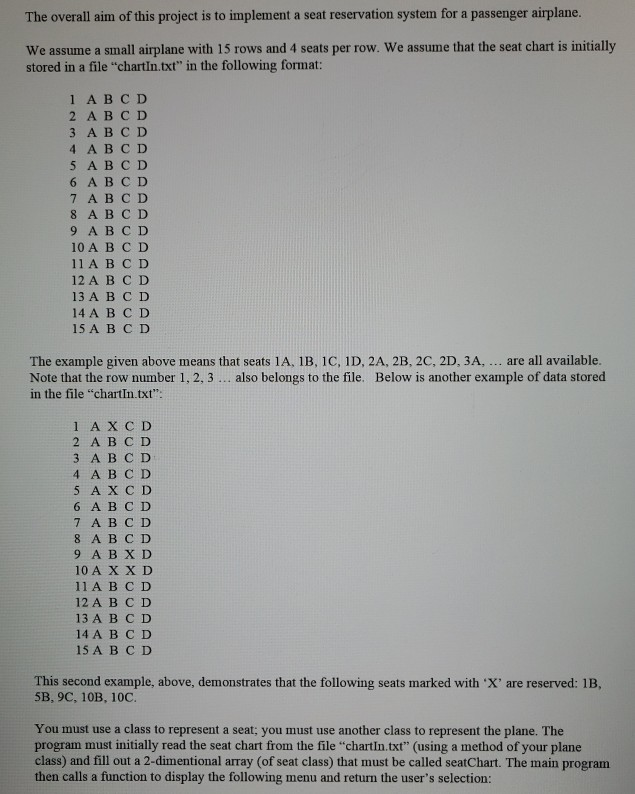 Solved The overall aim of this project is to implement a | Chegg.com