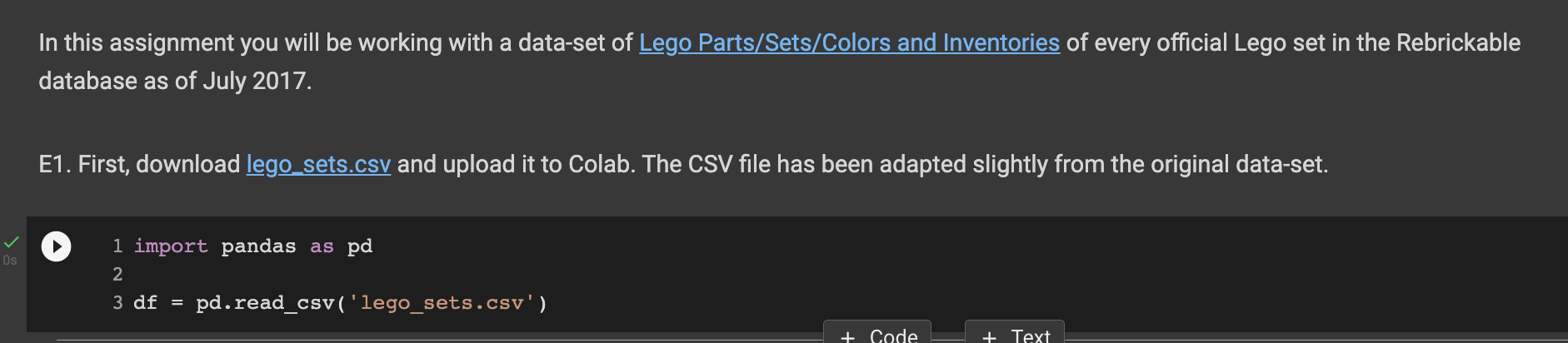 In this assignment you will be working with a | Chegg.com