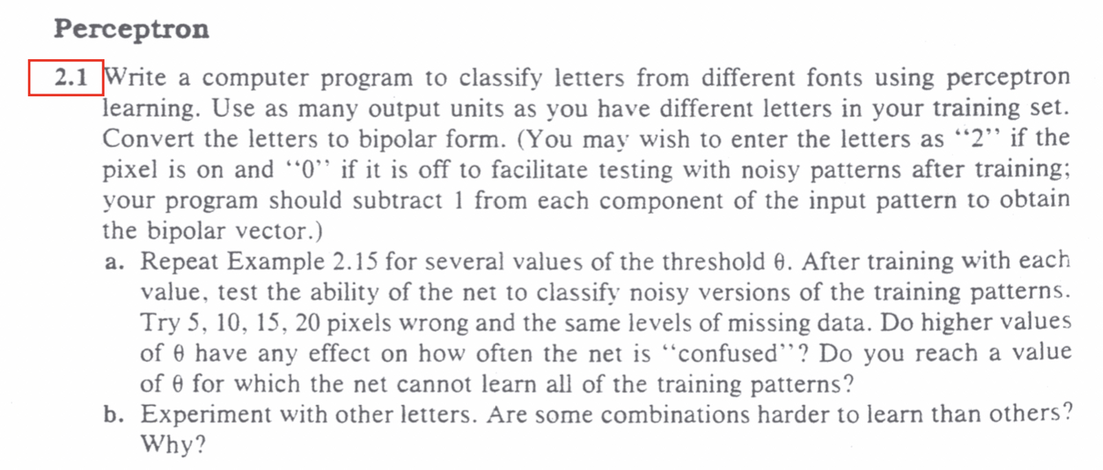 Solved Perceptron2.1 ﻿Write a computer program to classify | Chegg.com