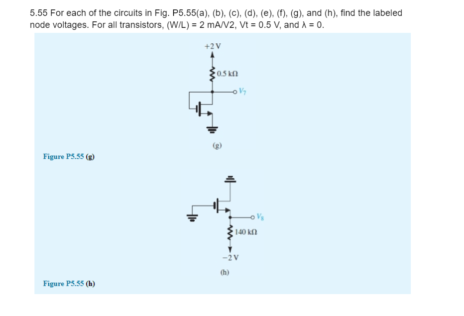 Solved 5.55 For each of the circuits in Fig. P5.55(a), (b), | Chegg.com