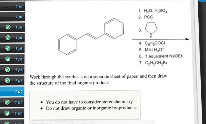 Solved Work through the synthesis on a separate sheet of | Chegg.com