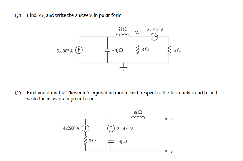 Q4. ﻿Find \( \mathrm{V}_{\mathrm{l}} \), ﻿and write | Chegg.com
