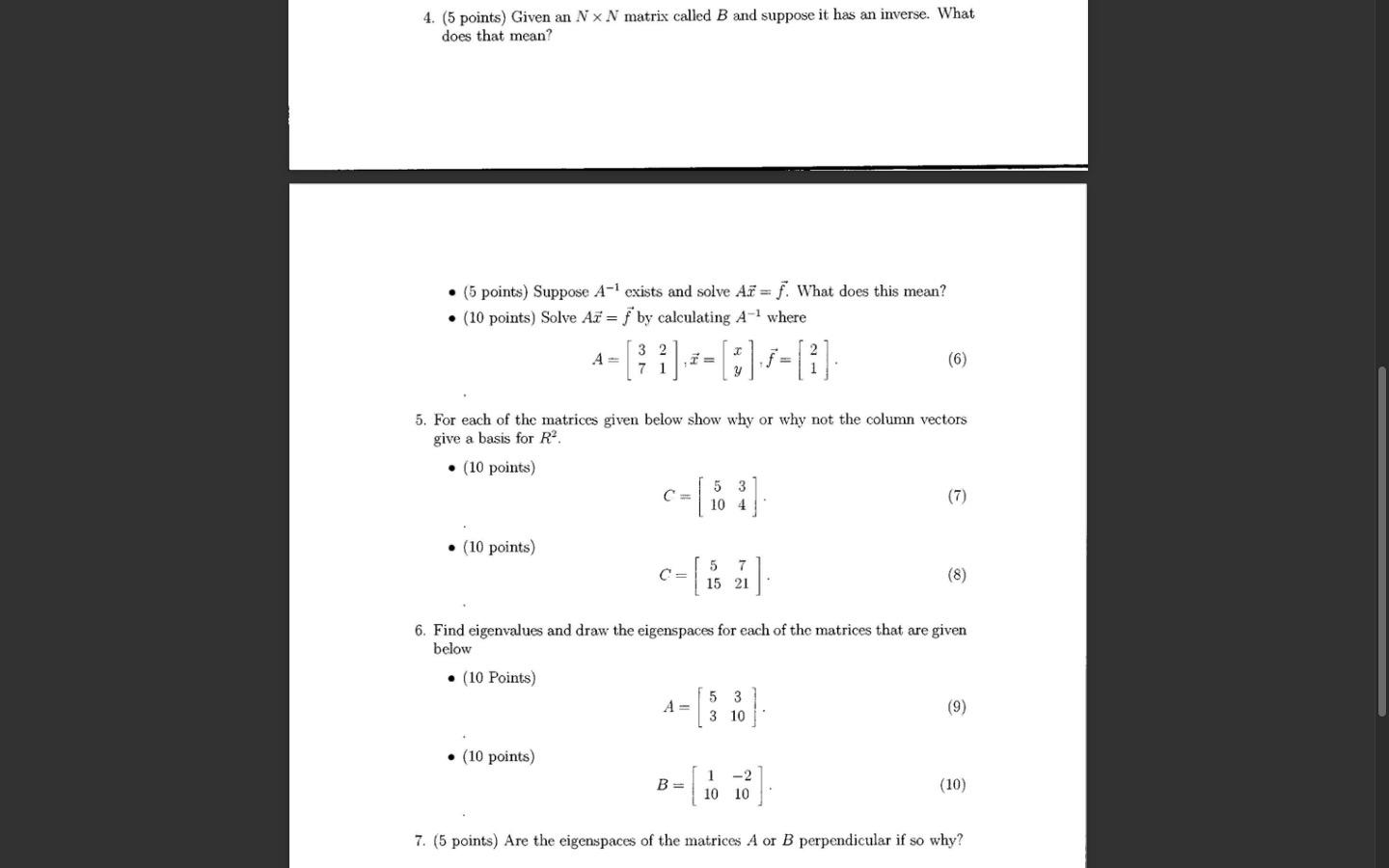 Solved 4 5 Points Given An N N Matrix Called B And 