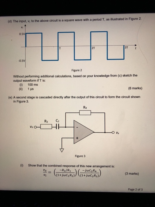 Solved Problem The integrator circuit shown in Figure 1 uses | Chegg.com