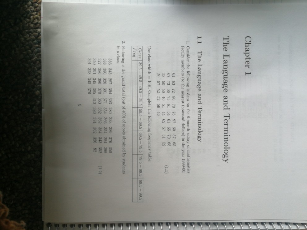 Solved Chapter 1 The Language and Terminology 1.1 The | Chegg.com