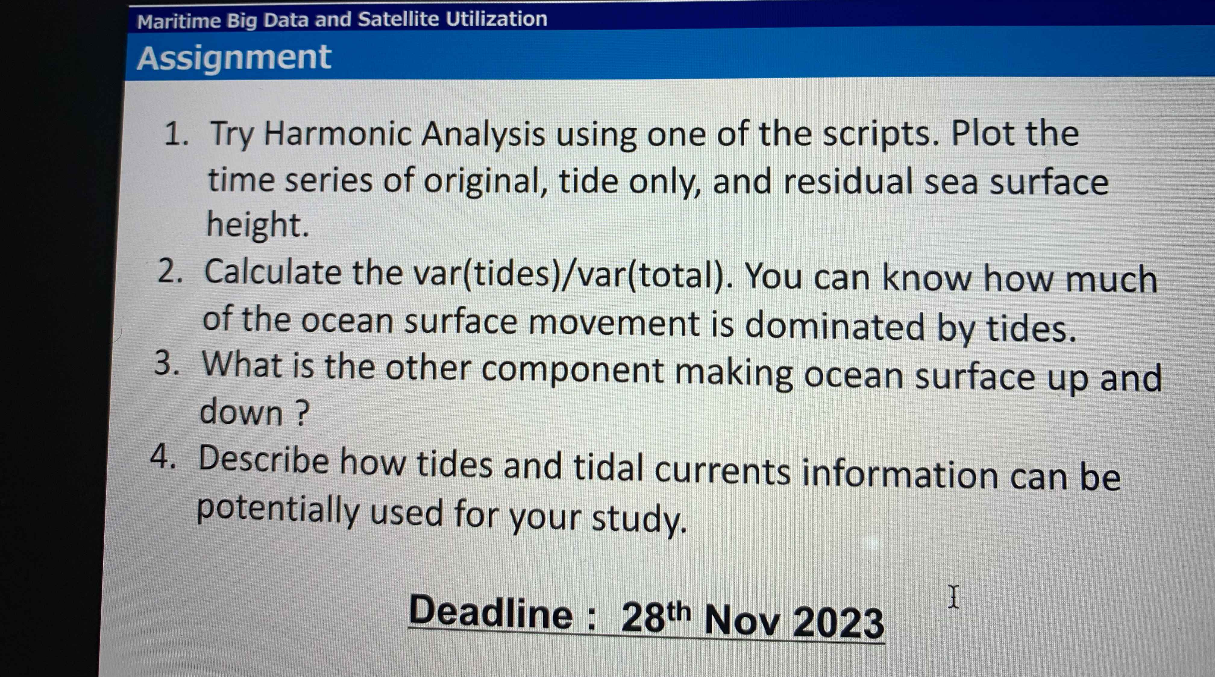 Solved 1. Try Harmonic Analysis using one of the scripts. | Chegg.com