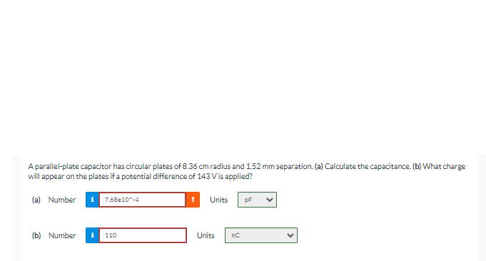 Solved A parallel-plate capacitor has circular plates of | Chegg.com