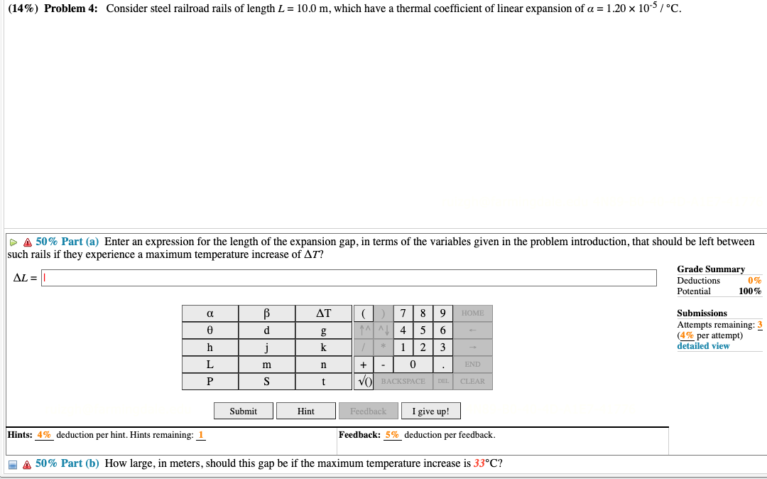 Solved 14\%) Problem 4: Consider steel railroad rails of | Chegg.com