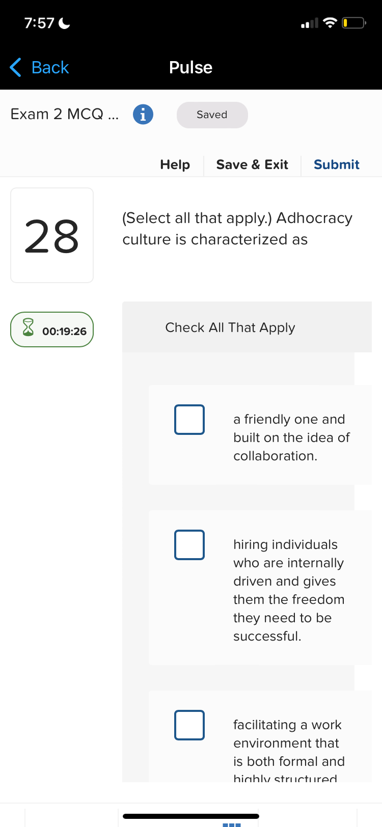 Solved (Select all that apply.) Adhocracy culture is | Chegg.com Solved (Select all that apply.) Adhocracy culture is | Chegg.com