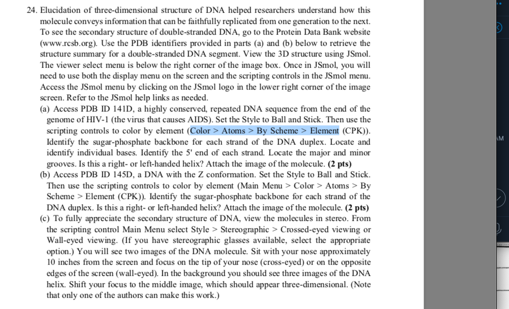 AM 24. Elucidation of three-dimensional structure of | Chegg.com