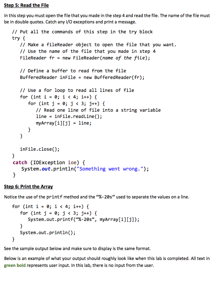 Solved Lab 8 What this Lab Is About: 1) Input/output stream | Chegg.com