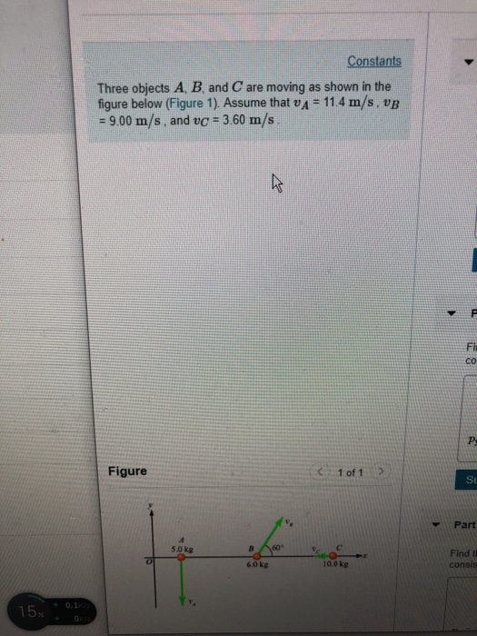 Solved Constants Three objects A, B, and C are moving as | Chegg.com