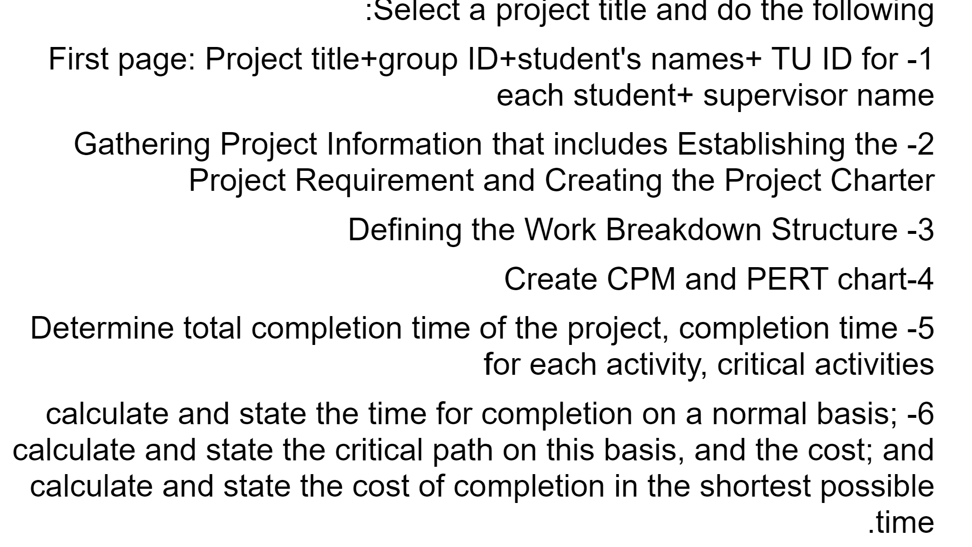Solved :Select a project title and do the tollowing First | Chegg.com