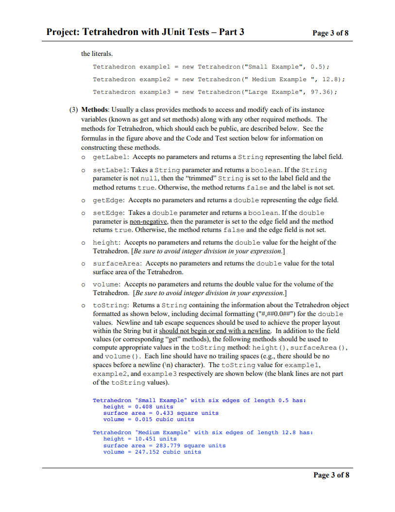 Solved Only need List project and List test Project with | Chegg.com