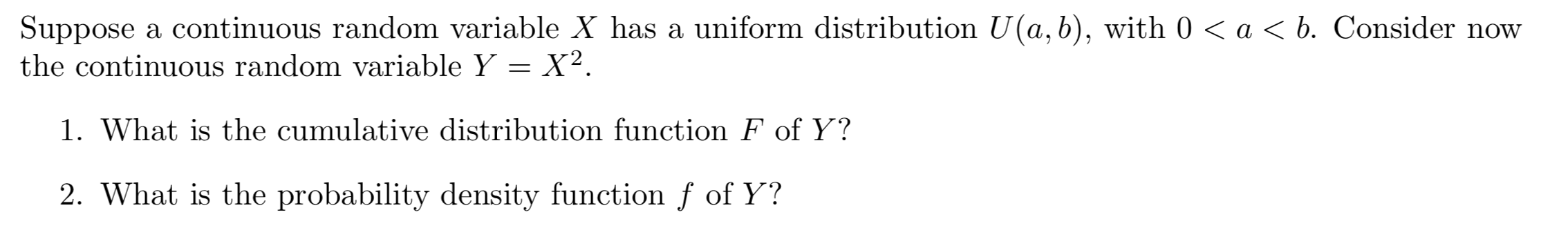 Solved Suppose a continuous random variable X has a uniform | Chegg.com