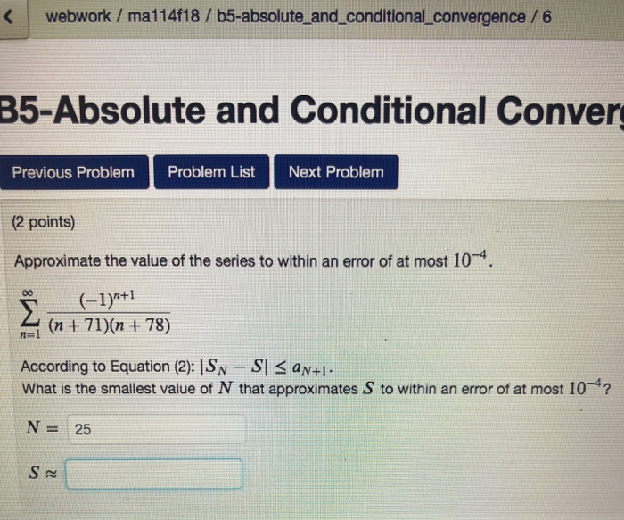 Solved Kwebwork /ma114f18/ b5-absolute and conditional | Chegg.com