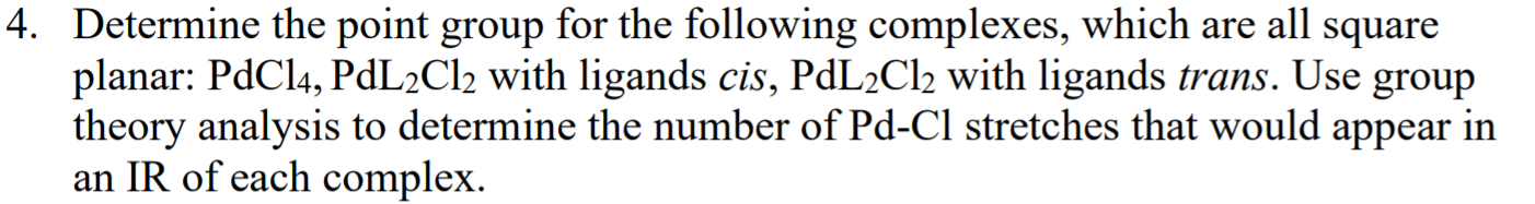 Solved 4. Determine the point group for the following | Chegg.com