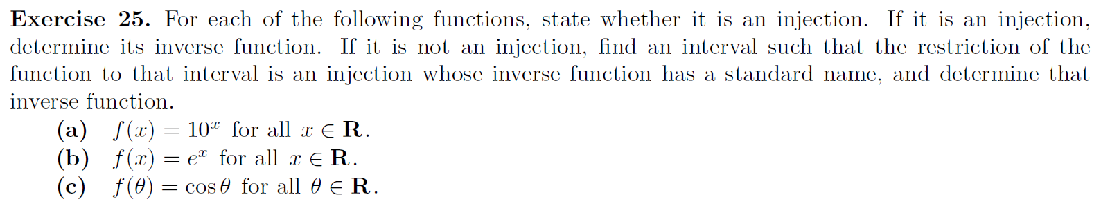 Solved Exercise 25. For each of the following functions, | Chegg.com