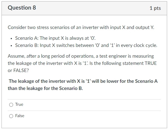 Solved Question 8Consider two stress scenarios of an | Chegg.com