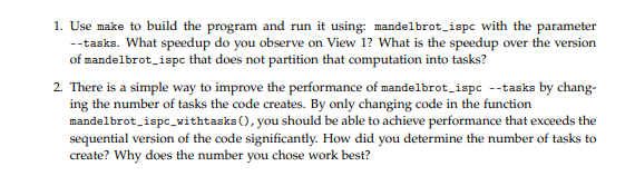 Solved Program 3: Parallel Fractal Generation Using ISPC Now | Chegg.com