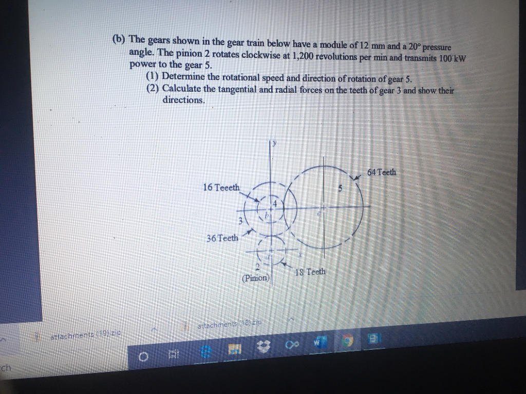 Solved The gears shown in the gear train below have a module | Chegg.com