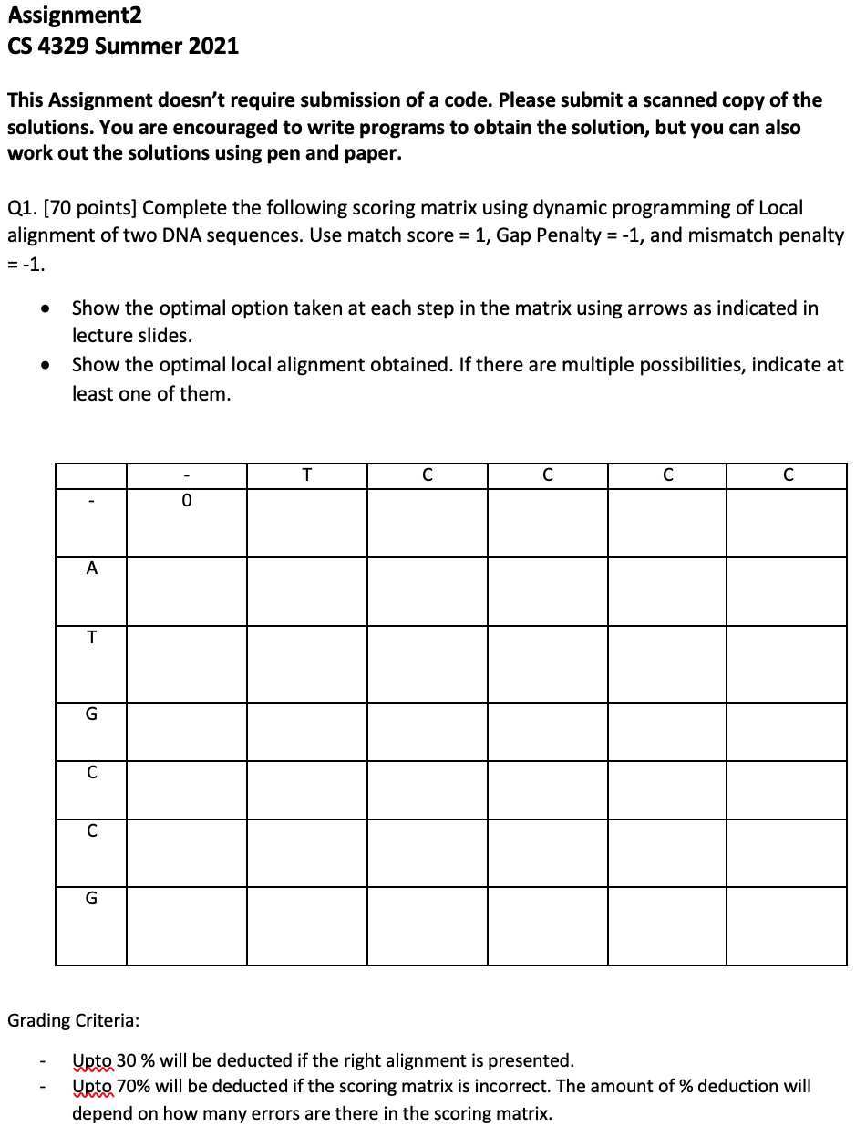 Solved Assignment2 CS 4329 Summer 2021 This Assignment | Chegg.com