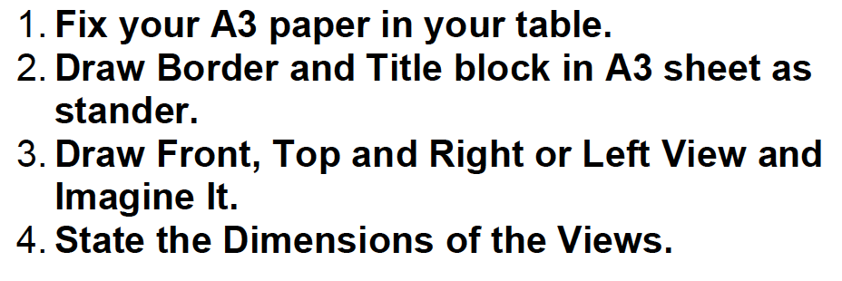 Solved 1. Fix your A3 paper in your table. 2. Draw Border | Chegg.com