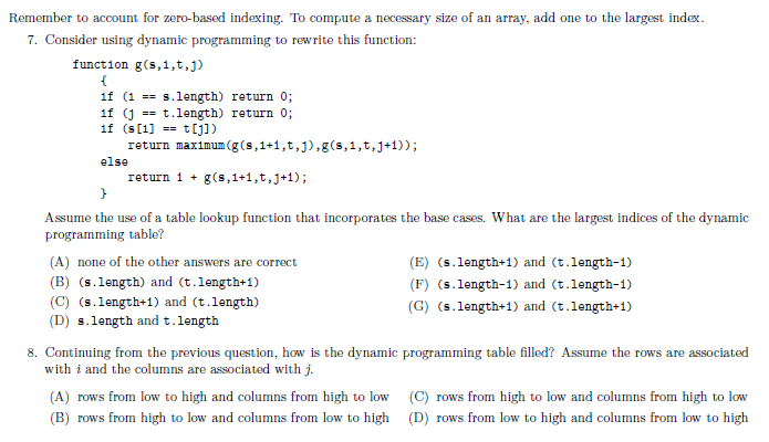 Solved Remember to account for zero-based indexing. To | Chegg.com