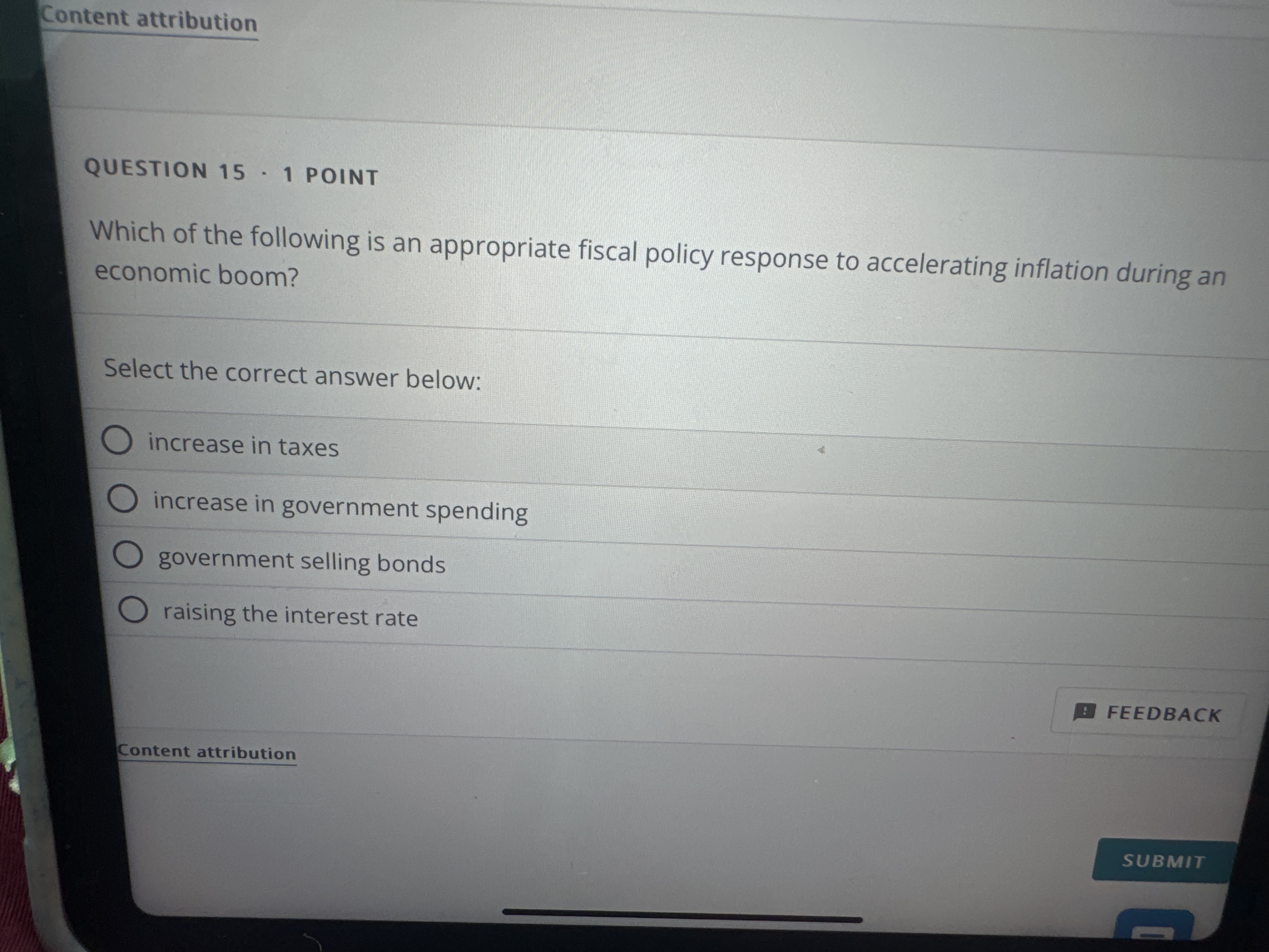 Solved QUESTION 15 - 1 ﻿POINTWhich of the following is an | Chegg.com