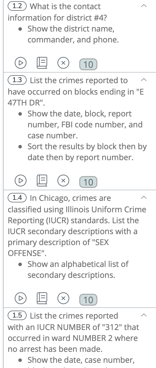 Queries with Restrictions Assessment This database | Chegg.com