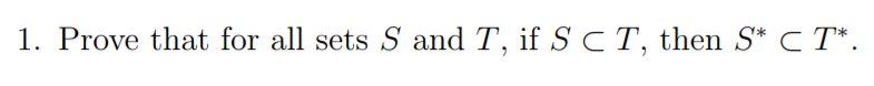Solved Definition: closure of an alphabet Σ, Kleene star | Chegg.com