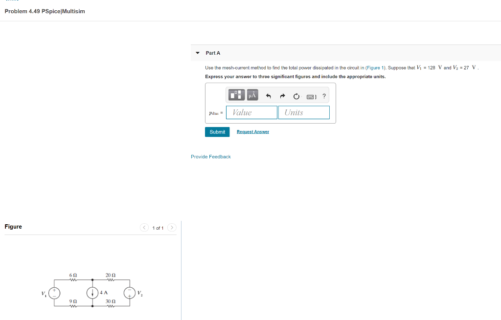Solved Problem 4.49 PSpice Multisim Part A Use the | Chegg.com