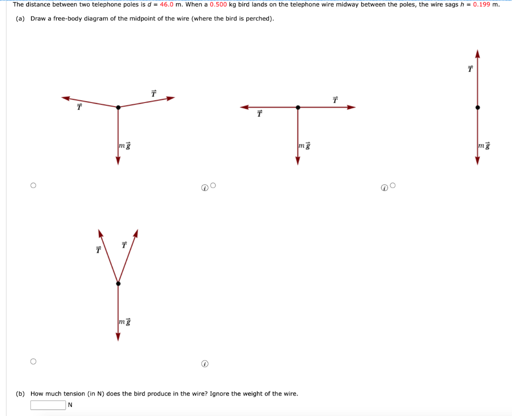 Solved The distance between two telephone poles is d=46.0 m. | Chegg.com