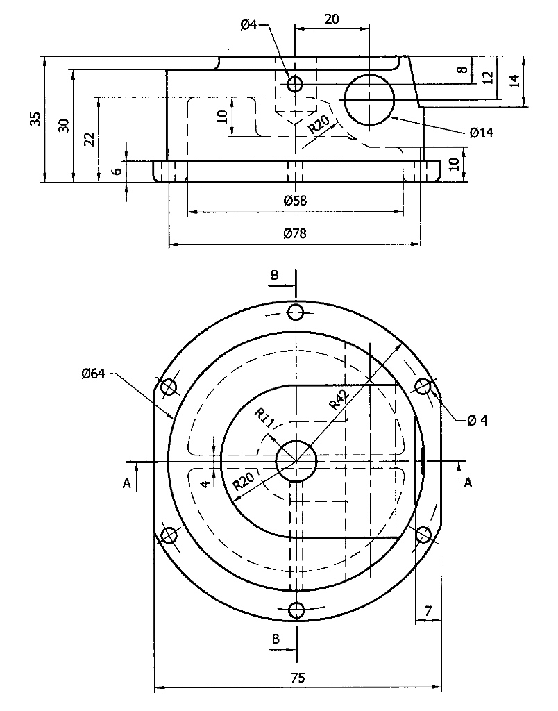 Solved With autodesk inventor step by step please Draw Front | Chegg.com