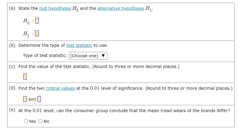 Solved A consumer products testing group is evaluating two | Chegg.com