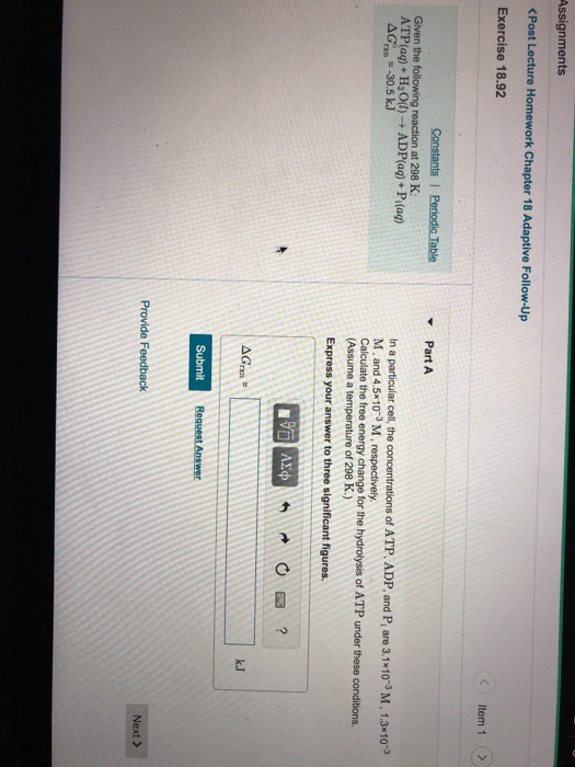 Solved Assignments Post Lecture Homework Chapter 18 Adaptive | Chegg.com