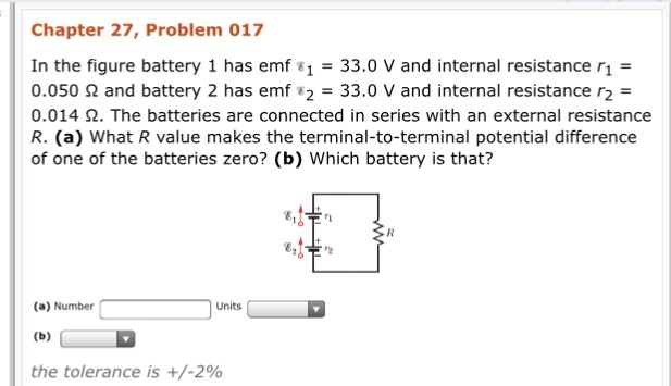Solved Chapter 27, Problem 017 In the figure battery 1 has | Chegg.com
