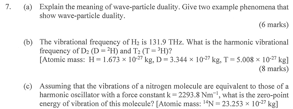 Solved (a) Explain the meaning of wave-particle duality. | Chegg.com
