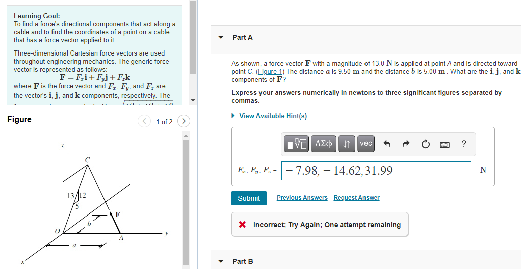 Solved Part A Learning Goal: To find a force's directional | Chegg.com