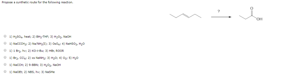 Solved Propose a synthetic route for the following reaction. | Chegg.com