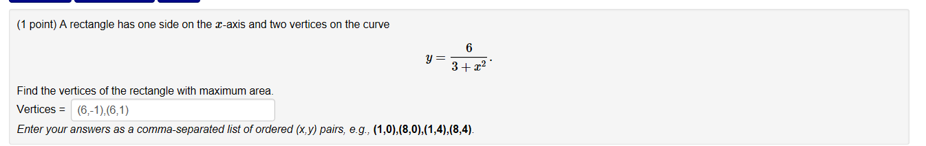 Solved ) A rectangle has one side on the xx-axis and | Chegg.com