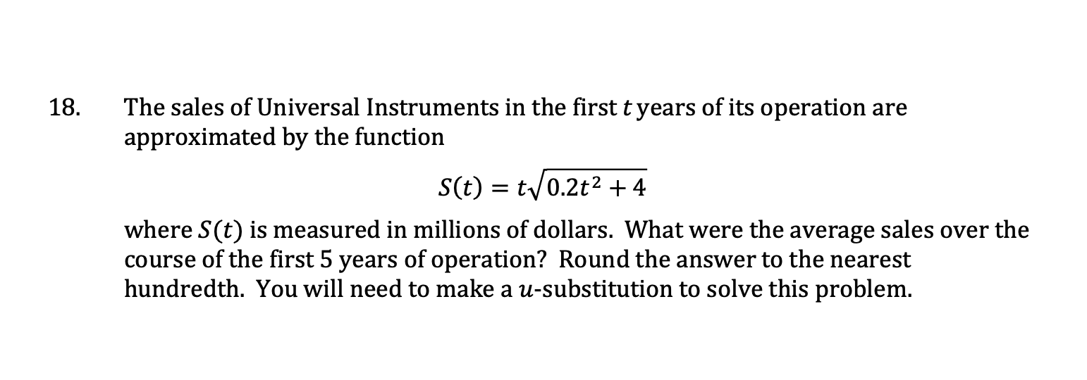 Solved The sales of Universal Instruments in the first t | Chegg.com