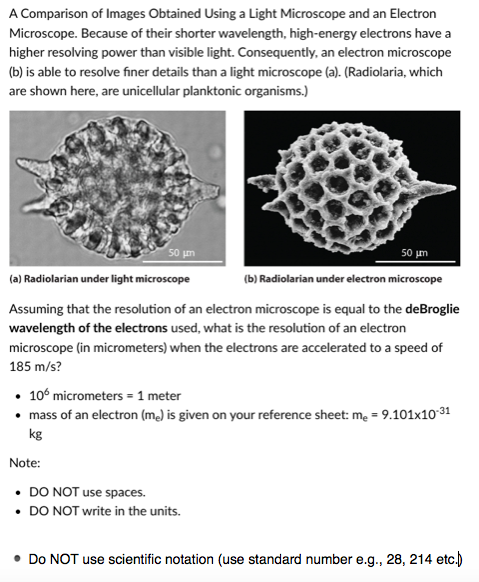 Solved A Comparison of Images Obtained Using a Light | Chegg.com