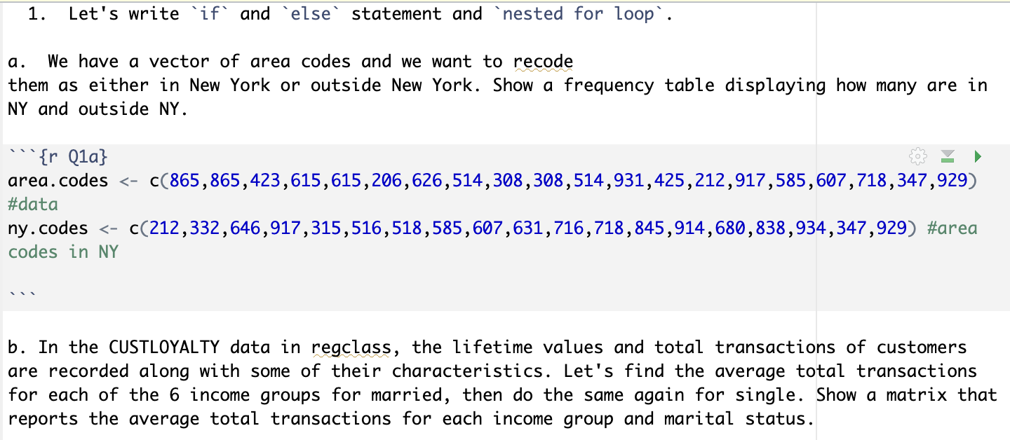 Solved 1. Let's write 'if' and 'else' statement and 'nested | Chegg.com