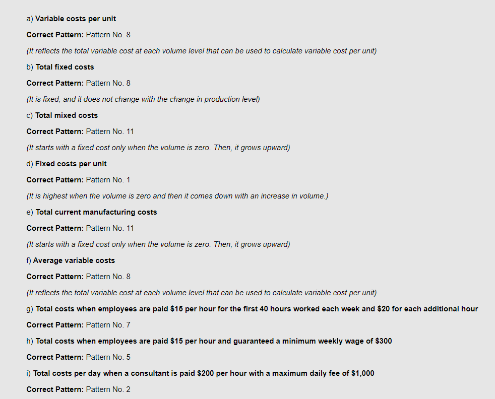Solved 13. Classifying Cost Behavior For each of the | Chegg.com