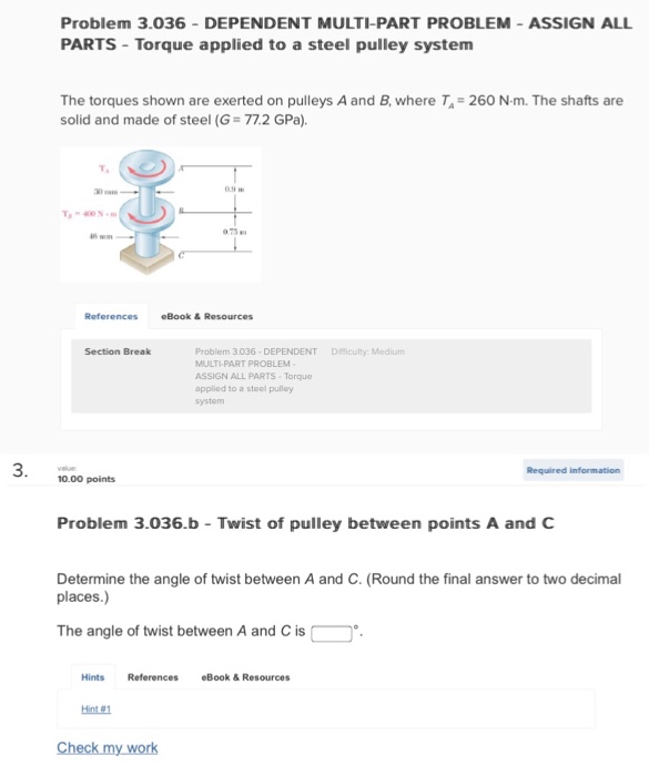 Solved Problem 3.036-DEPENDENT MULTI-PART PROBLEM-ASSIGN ALL | Chegg.com